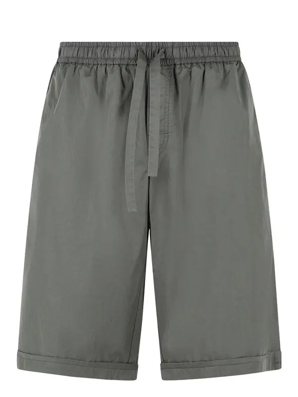 Dolce & Gabbana Cotton Shorts With Drawstring Waist - Gray