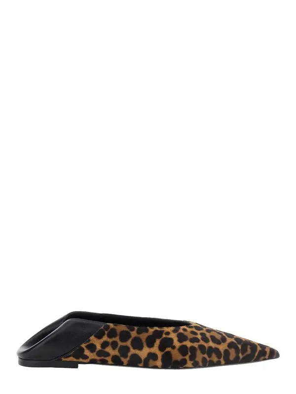 Saint Laurent Leopard Print Fabric Ballerinas - Multicolor