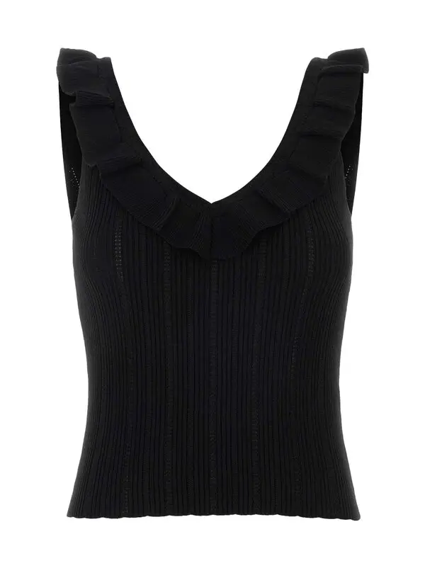 Blumarine Viscose Blend Tank Top - Black
