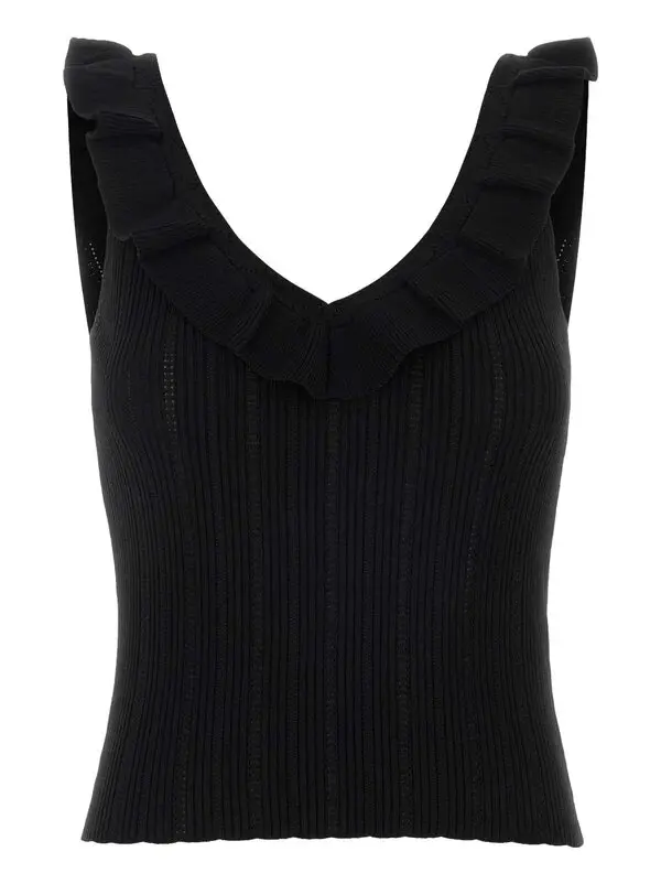 Blumarine Viscose Blend Tank Top - Black