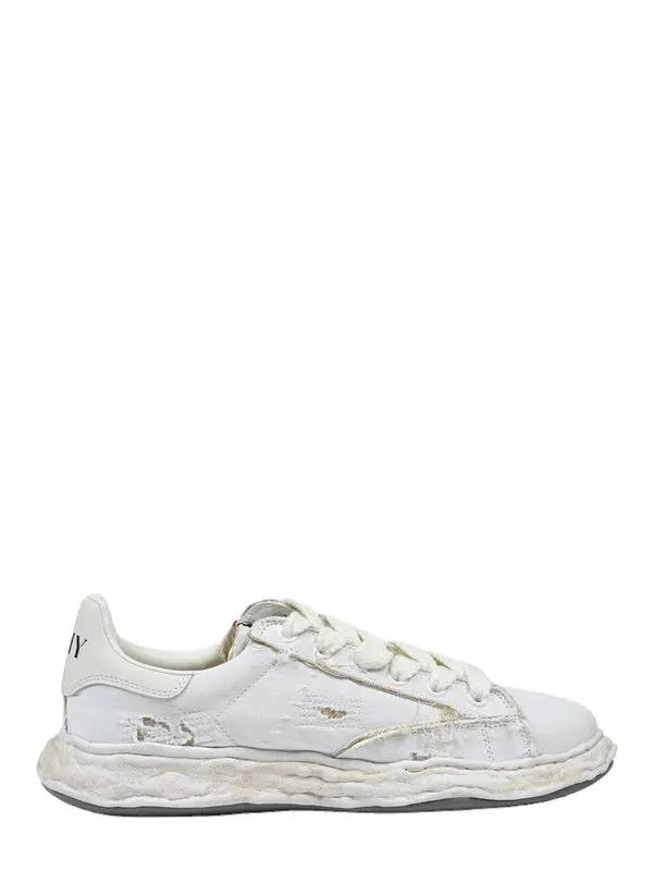 Mihara Yasuhiro Distressed Lace-up Low-top Trainers - White