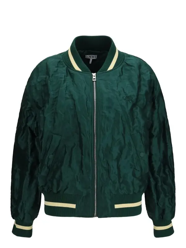 Loewe Technical Fabric Bomber Jacket - Green