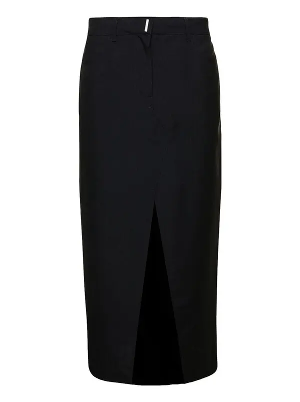 Givenchy Long Skirt With Front Split - Multicolor