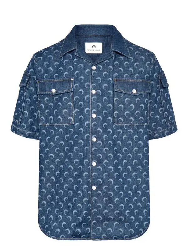 MARINE SERRE Shirts - Blue