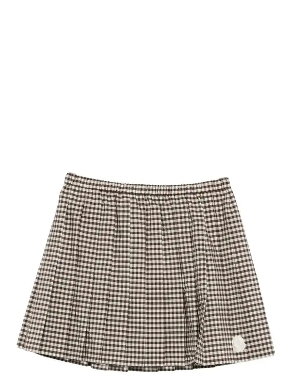 Moncler Pleated Gingham Check Skirt - Multicolor