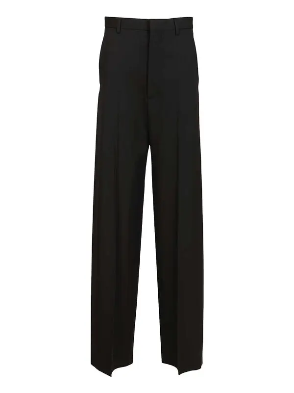 Balenciaga Tailored Wool Trousers - Black