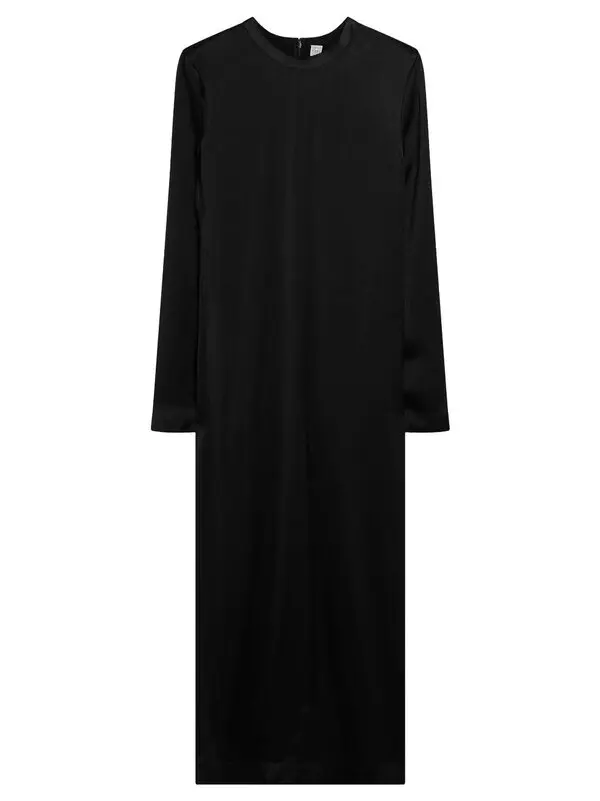 TOTEME Midi Dress In Lustrous Viscose - Black
