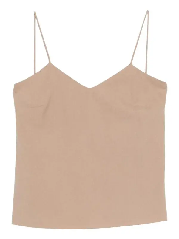 Max Mara Silk V-neck Camisole - Cream