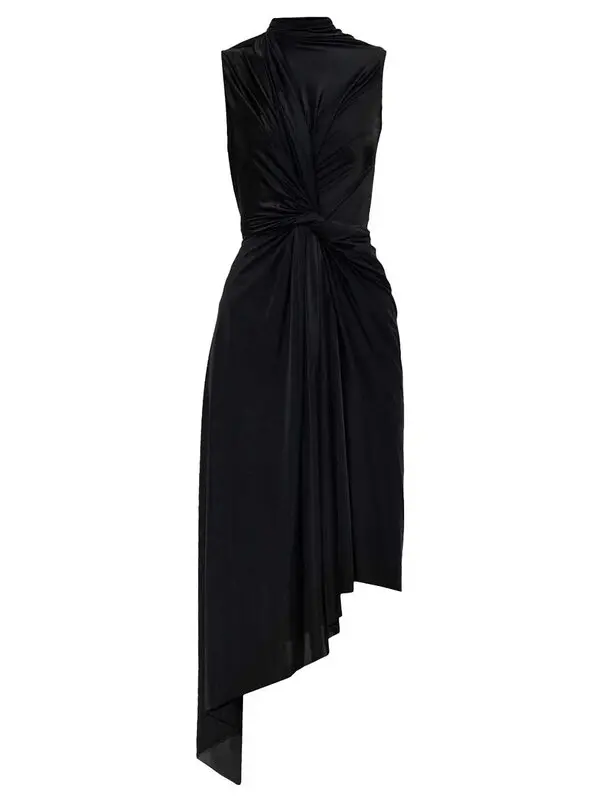 Balenciaga Asymmetrical Knot Dress - Black