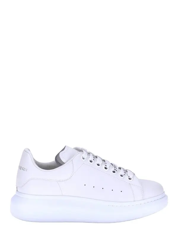 Alexander McQueen Leather Platform Sneakers - White