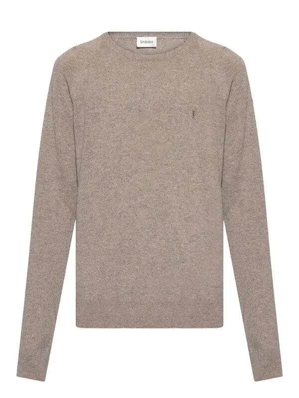 Saint Laurent Crew Neck Fine Knit Cashmere Sweater - Multicolor
