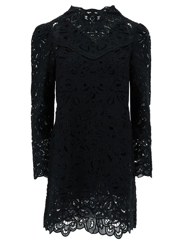 Isabel Marant Étoile Daphne" Guipure Mini Dress With Floral Embroidery - Multicolor