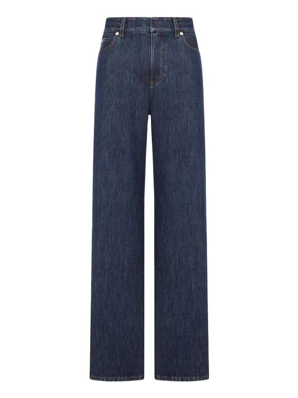 Fendi Denim Wide-leg Jeans - Blue