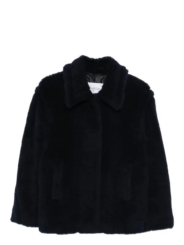 Max Mara Faux Fur Jacket - Blue