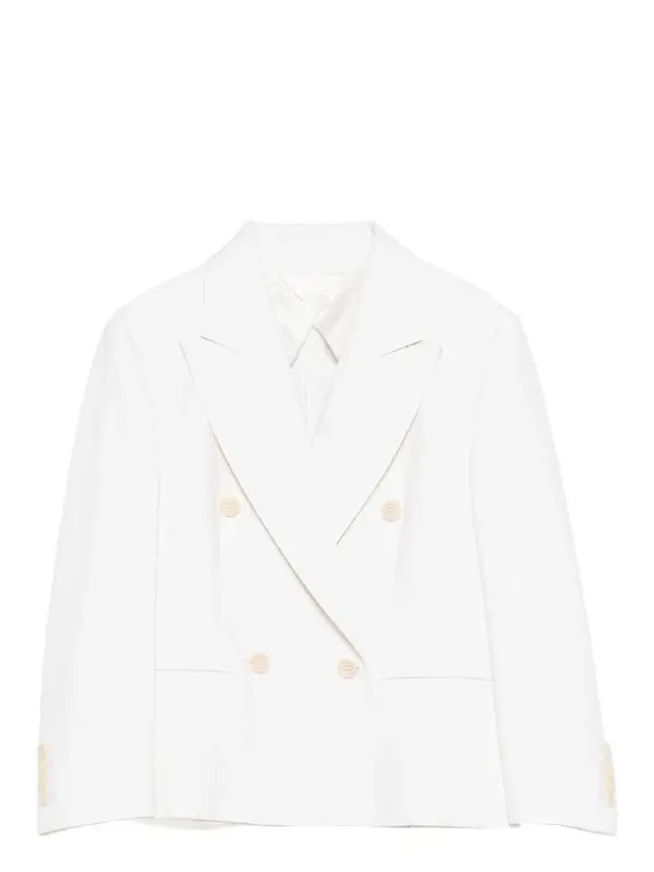 Max Mara Double-breasted Cropped Jacket - Cream