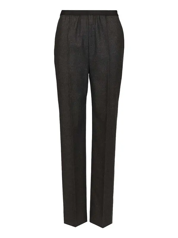 MAISON MARGIELA Straight Wool Trousers - Gray