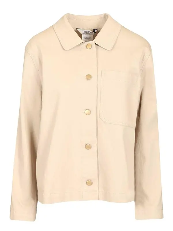 Max Mara Shirt Jacket With Gold Buttons - Cream