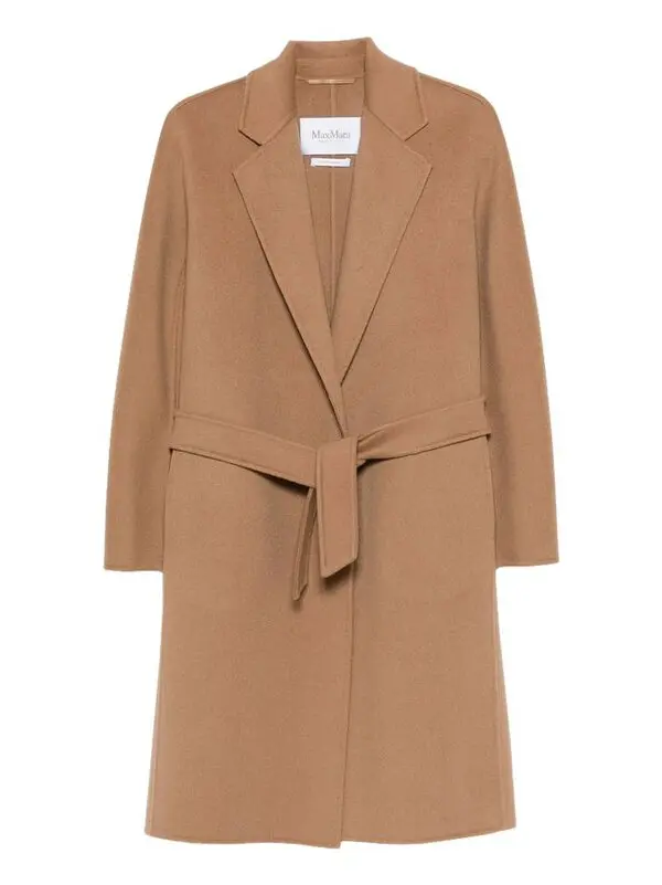 Max Mara Single-breasted Belted Cashmere Coat - Brown