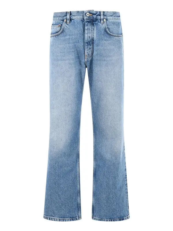 Off-White Light Cotton Jeans - Blue