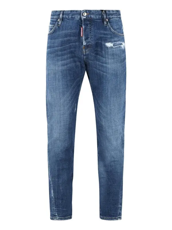 Dsquared2 Cotton Blend Jeans - Blue