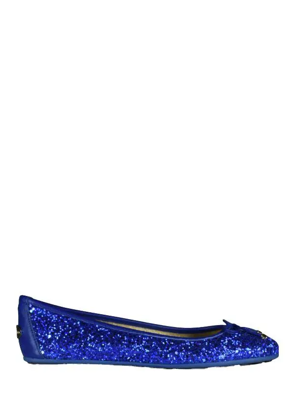 JIMMY CHOO Sequined Ballerina Flats With Bow Detail - Blue