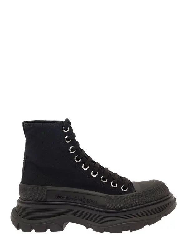 Alexander McQueen Tread Slick High Top Platform Sneakers - Black