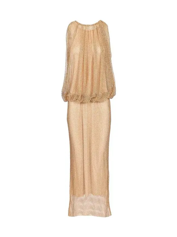 Sportmax Sleeveless Jersey Dress With Crystals - Cream