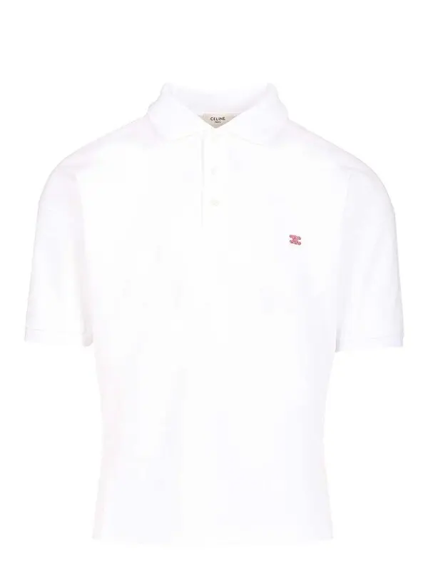Celine Cotton Polo Shirt - White