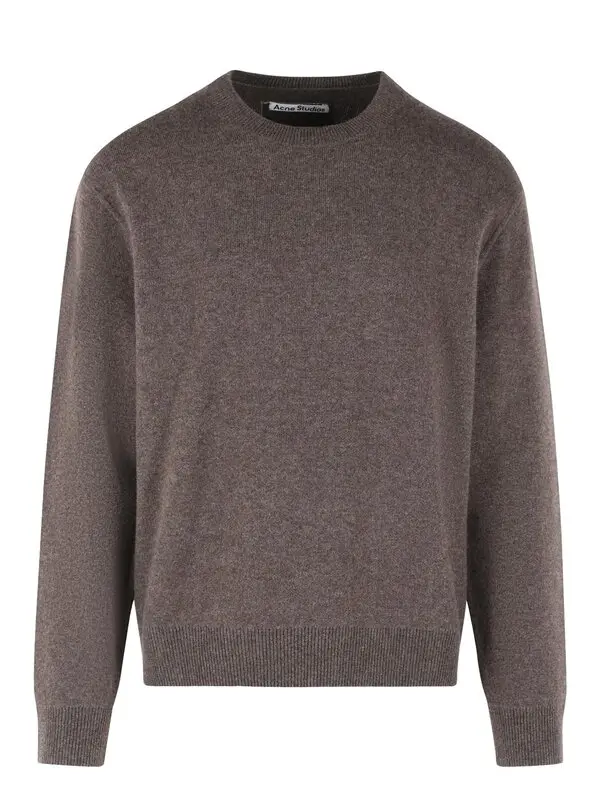 Acne Studios Fine Knit Crew Neck Sweater - Brown
