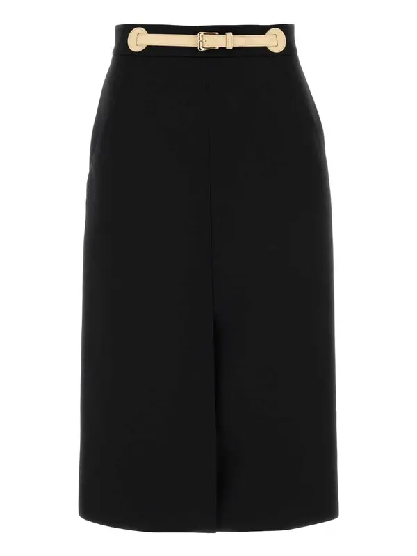 Valentino Garavani Wool Blend Skirt - Black