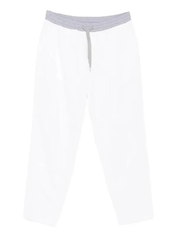 Brunello Cucinelli Cotton Drawstring Waist Trousers - Multicolor
