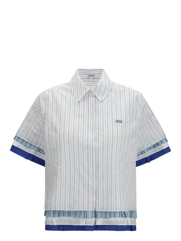 Loewe Striped Short Sleeve Shirt - White