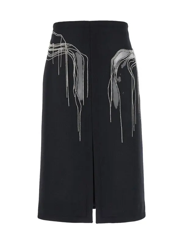 Dries Van Noten Shelda Embellished Midi Skirt - Multicolor