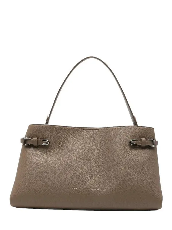 Brunello Cucinelli Pebbled Leather Tote Bag - Brown