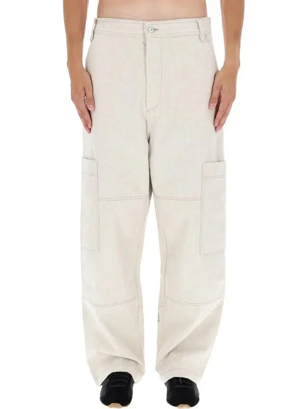 Jacquemus Le Cargo De Nîmes Carré Pants - Cream