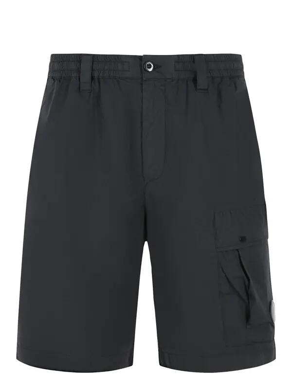 C.P. COMPANY Cotton And Nylon Cargo Shorts - Black