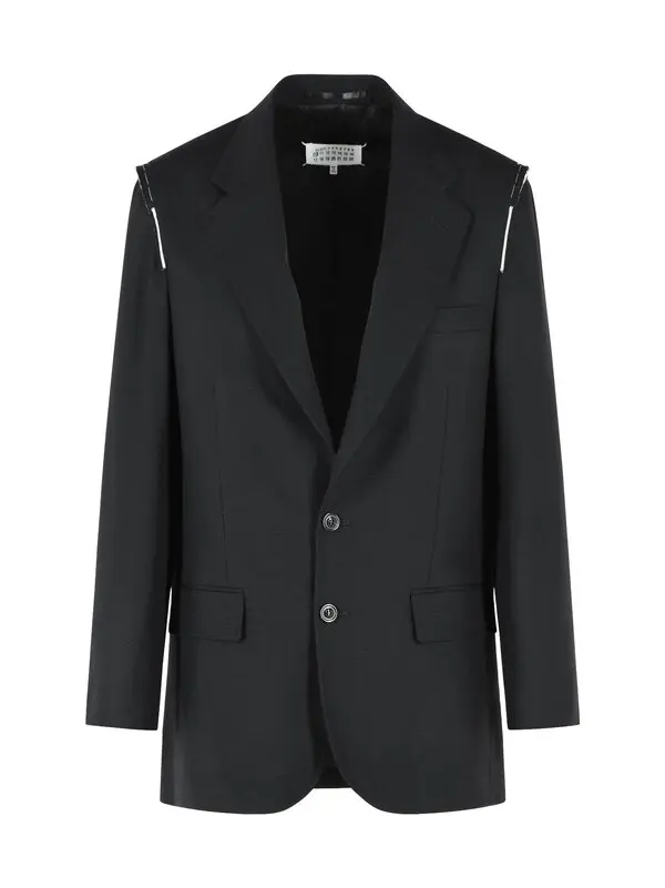 MAISON MARGIELA Virgin Wool Blazer - Black