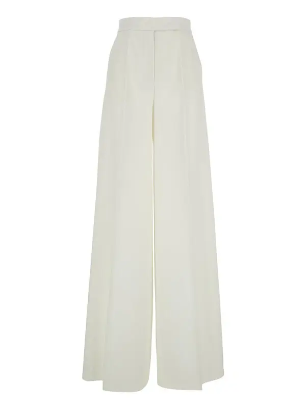 Max Mara Ninfa Virgin Wool Wide Leg Pants - Multicolor