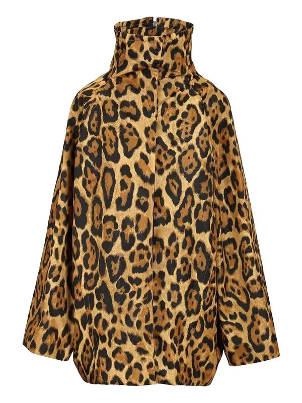Alaïa Layered Ocelot Print Twill Coat - Multicolor