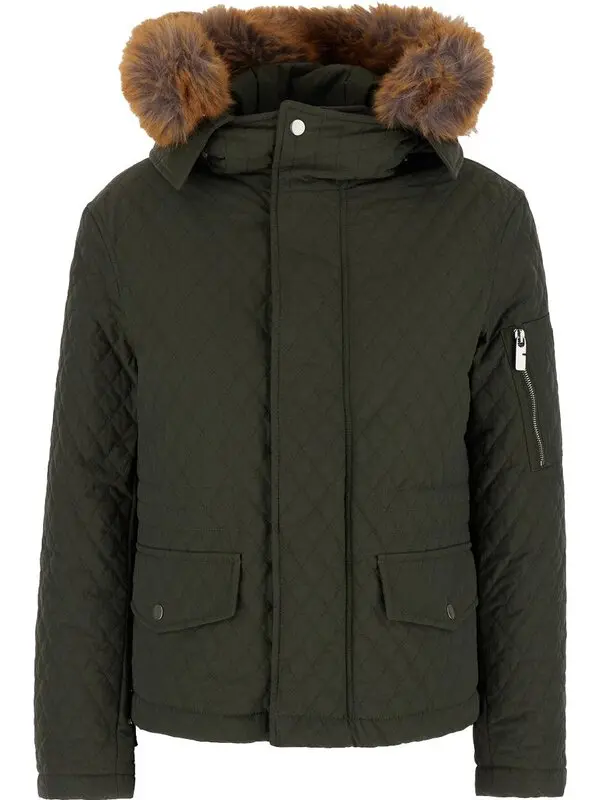 Burberry Quilted Cotton Blend Jacket With Ekd Logo Detail - Multicolor