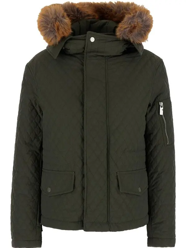 Burberry Quilted Cotton Blend Jacket With Ekd Logo Detail - Multicolor