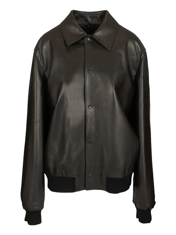 Fendi Leather Blouson - Black