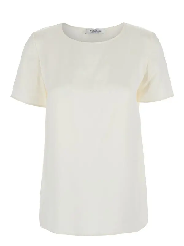 Max Mara Dida Silk Top - White