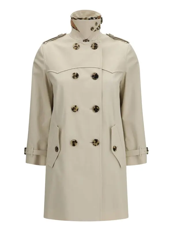 Burberry Short Summerside Trench Coat - Cream