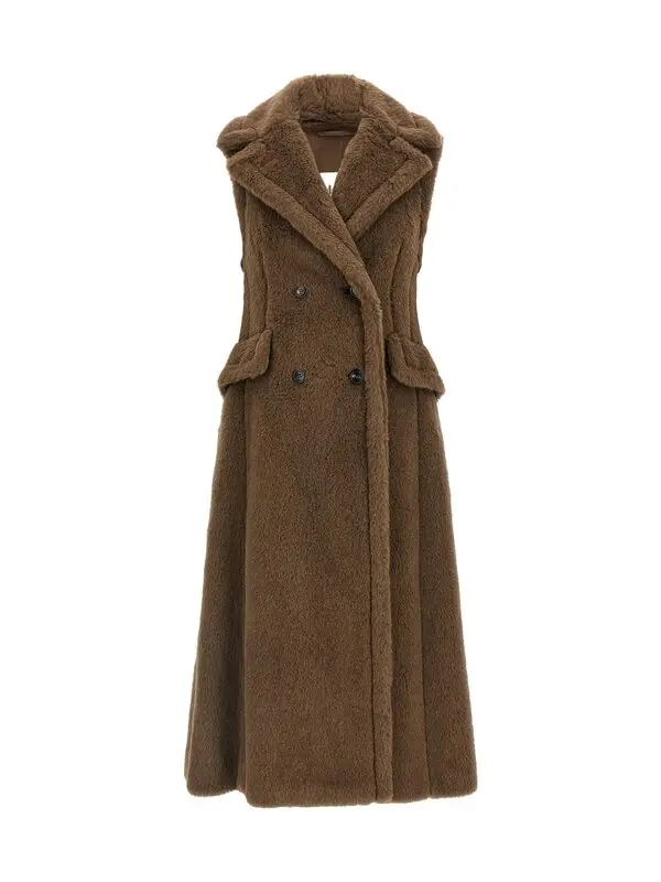 Max Mara Boario1234" Alpaca Wool Blend Coat - Brown