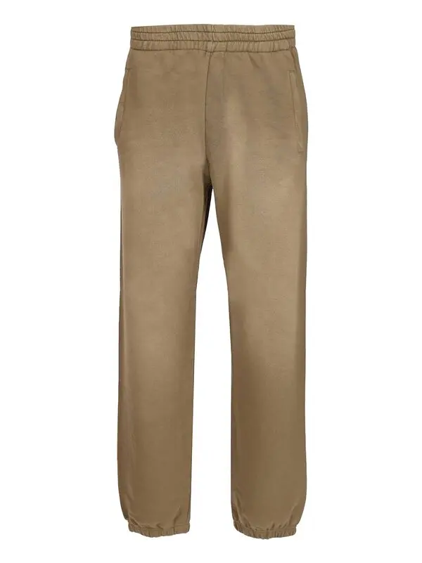 GOLDEN GOOSE Cotton Sweatshirt Joggers With Embroidered Logo - Brown