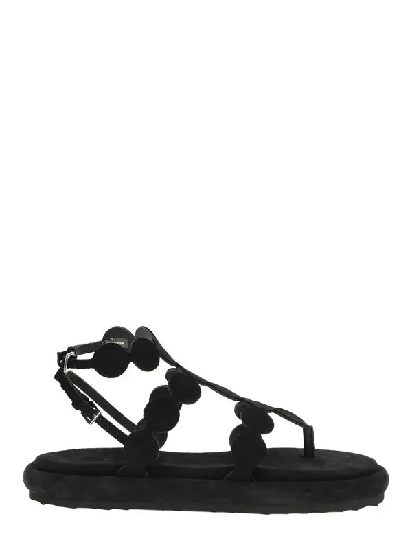 Pierre Hardy Suede Geometric Cage Platform Sandals - Black