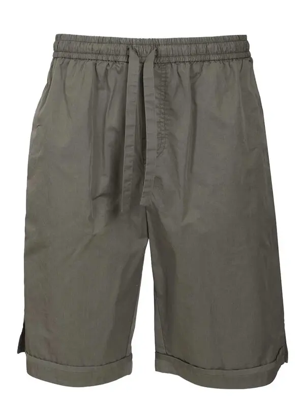 Dolce & Gabbana Cotton Canvas Shorts With Drawstring Waist - Gray