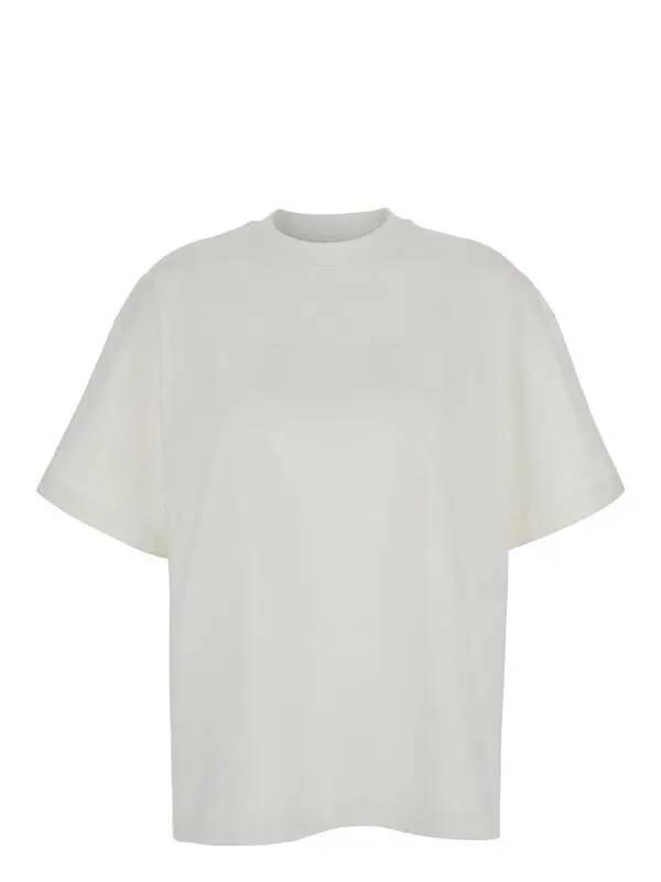 JIL SANDER Crewneck T-shirt With Tonal Logo - Multicolor