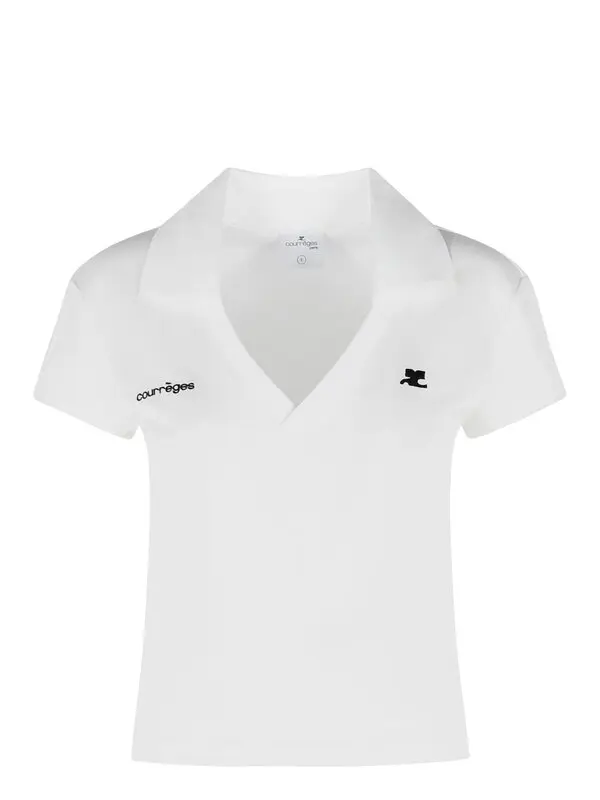 COURREGES Polyester Polo Shirt - White